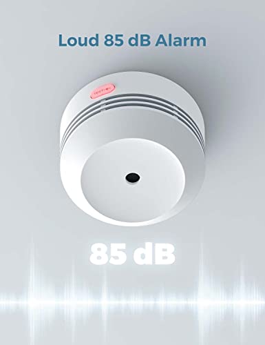 Wi-Fi Smoke Detector, AEGISLINK Wireless Smart Fire Smoke Alarm with App Control, Replaceable Lithium Battery, Auto Self-Check Function, S-WF240, 1-Pack