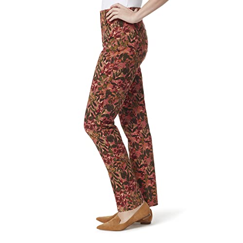 Gloria Vanderbilt Womens Amanda Classic High Rise Tapered Jeans, Glen Rose Autumn Leaves, 16 US