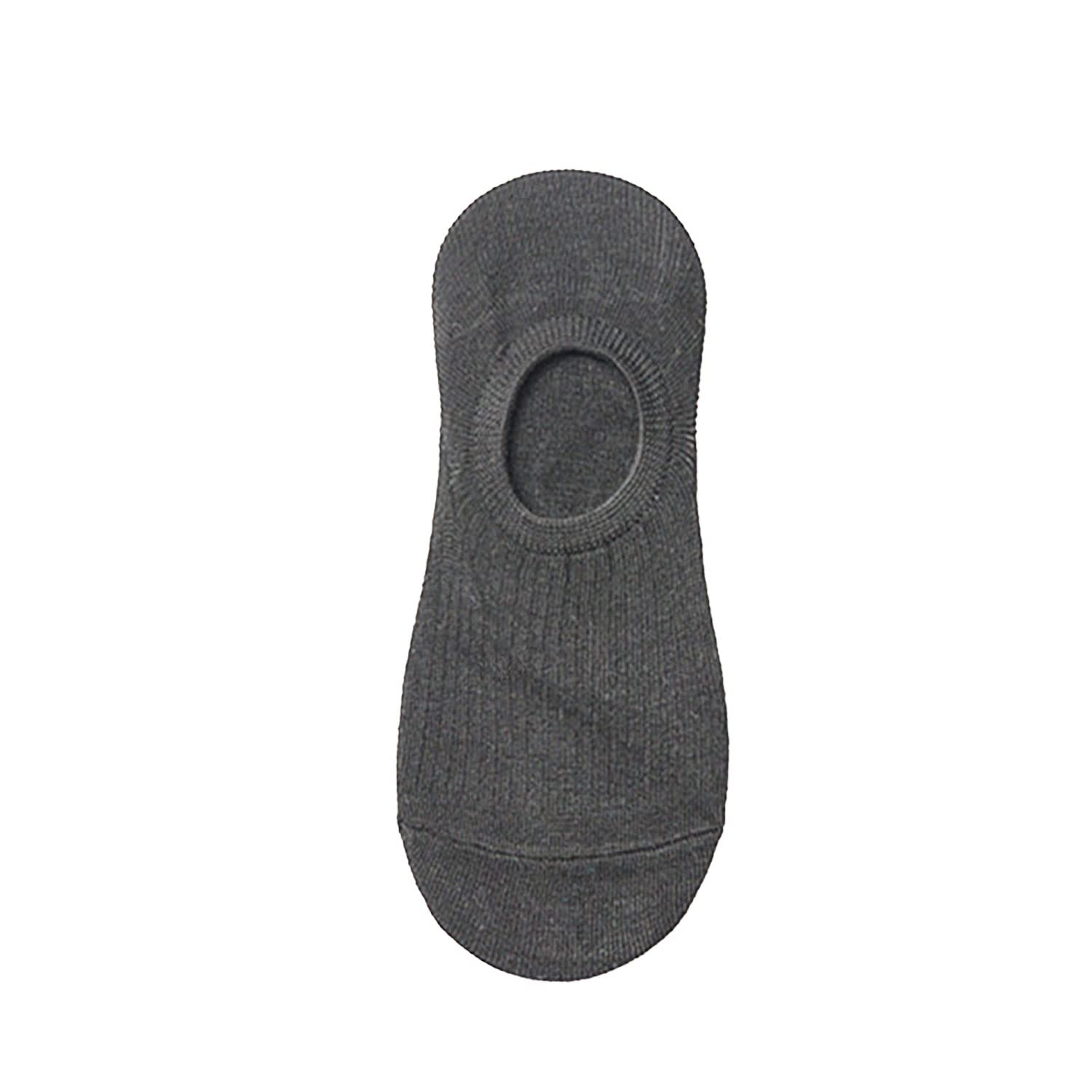 Lallier 6 Pairs Women's Men's Low Cut No Show Anti-Slid Athletic Casual Cotton Socks (One Size, Grey)