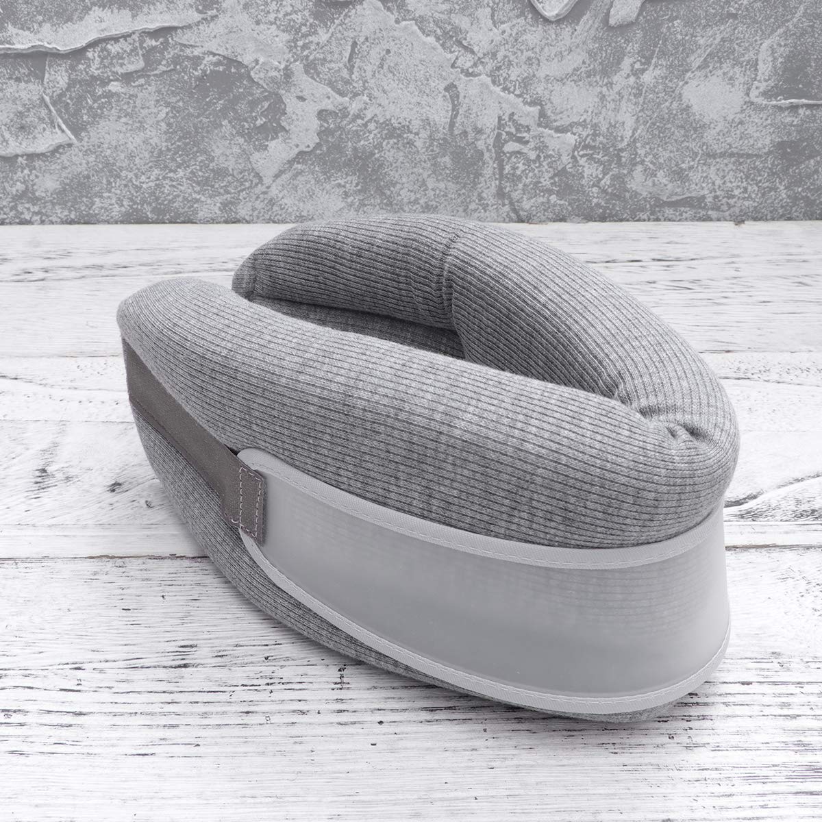 Heallily Cervical Gear Neck Support Brace Cervical Collar for Stiff Neck Pain Relief Injury Recovery Gray 1pc