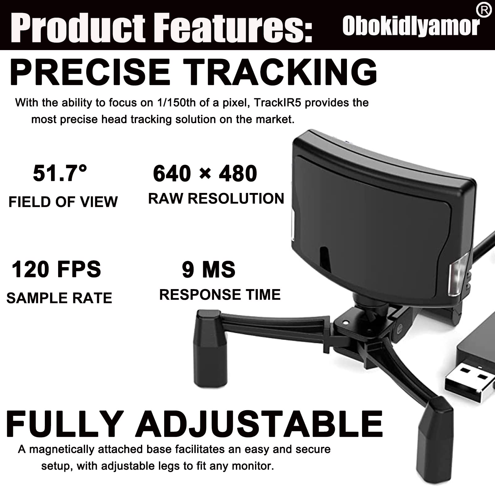 Head Aiming Flight Simulation Flight Race Car Accessories For TrackIR5/TrackNP5 Head Tracking System For Flight And Racing Game For ArmA DCS DiRT F1 Euro Truck Flight Simulator GTR GTR2 (1 Set(A+B+C))
