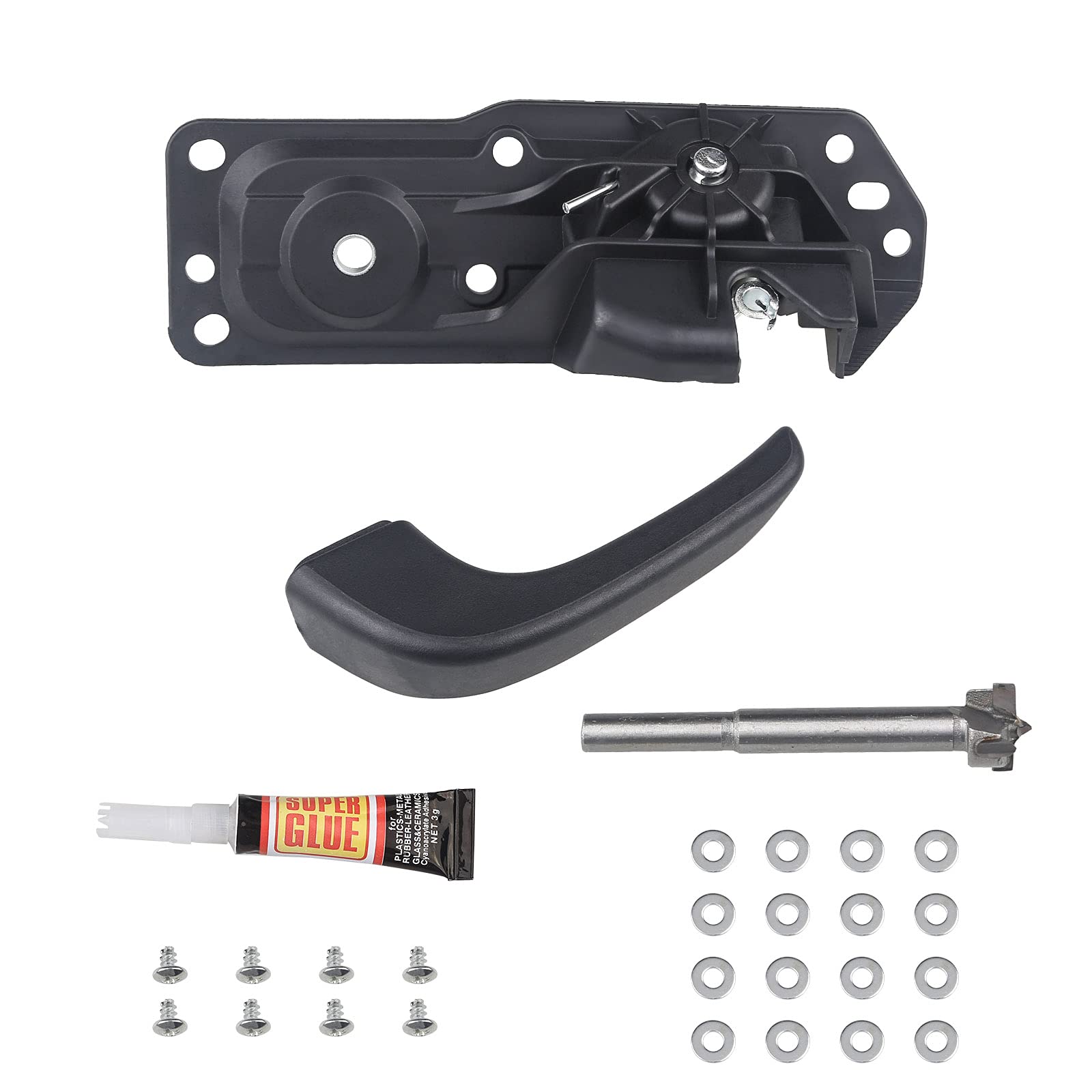 JDMON Front Driver Side Interior Door Handle Kit Replacement for 2007-2013 Chevy Tahoe/Avalanche/Silverado 1500 Suburban GMC Yukon/Sierra, Cadillac Escalade ESV Inside Handle Replaces 20833606 80374