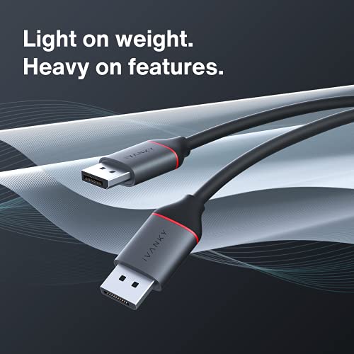 IVANKY DisplayPort Cable 10ft, Uni-Directional 4K DP to HDMI Cable