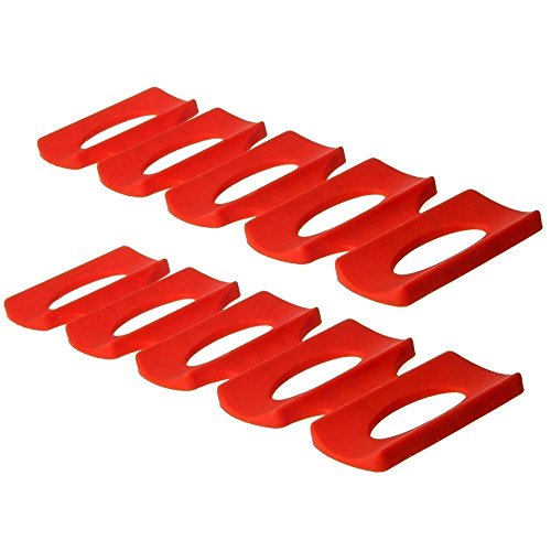 Topfun 2 Pack Bottle And Can Easy Stacker Foldable Wine Beer Racker Space Saver perfect for Kitchen Cabinet And Fridge Storage Rack