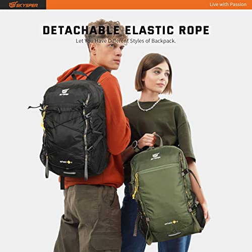 SKYSPER Packable Hiking Backpack 30L Lightweight Daypack Travel Backpacks for Women Men(Green)