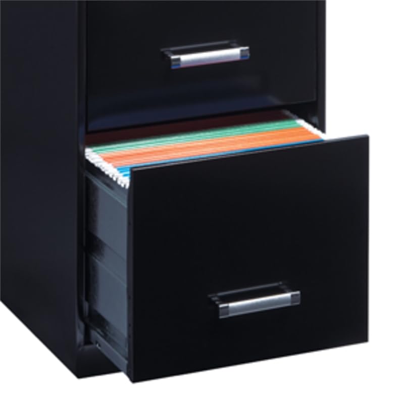 Hirsh Industries Space Solutions 18" Deep Modern 4 Drawer Metal File Cabinet in Gray