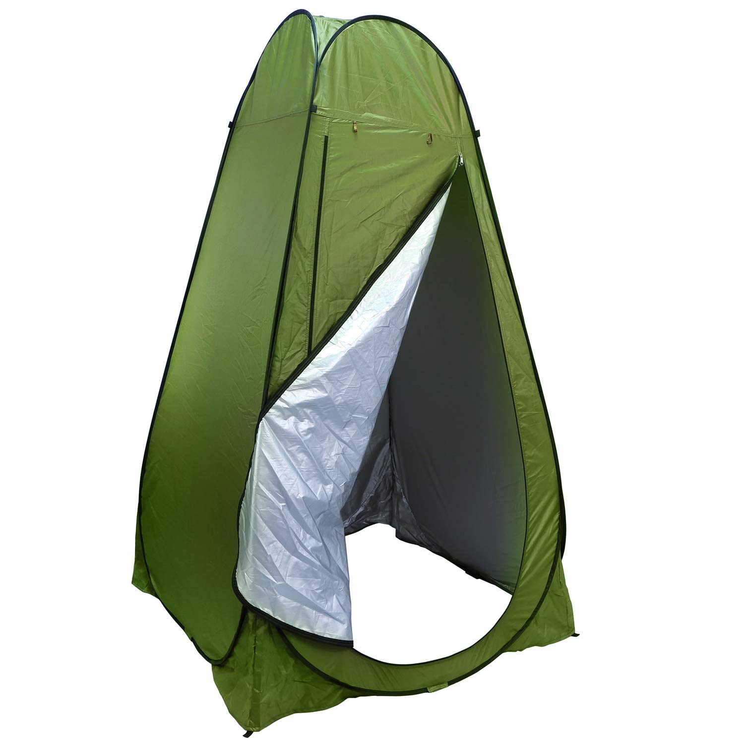 HongK- Privacy Tent- Pop Up Instant Tent Rain Shelter Tent Shower Toilet Bathroom Portable Changing Room for Beach Hiking Camping Outdoor Use in Green (3 Colors Available) [P/N: ET-OUTDOOR005-GREEN]