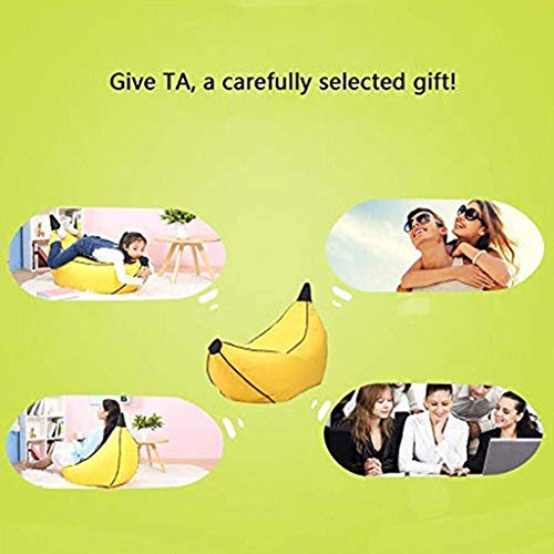 HEWEI Banana Lazy Sofa, Floor Chair Adjustable Gaming Chair Folding Sofa for Home Office Toddler Beanbag Lazy Sofa
