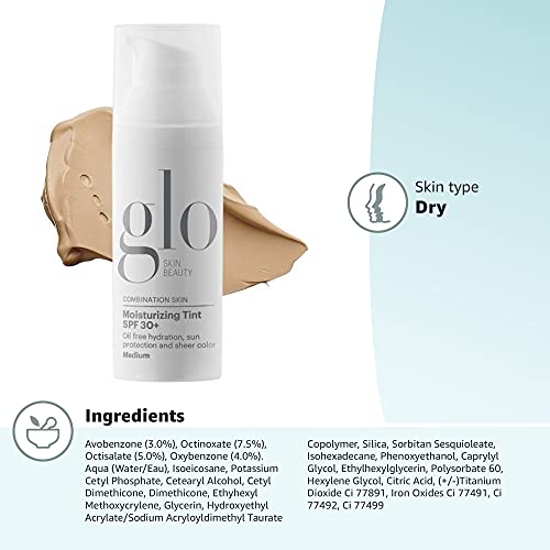 Glo Skin Beauty Moisturizing Tint SPF 30+ in Medium | Tinted Face Moisturizer with Sunscreen | Dewy Finish