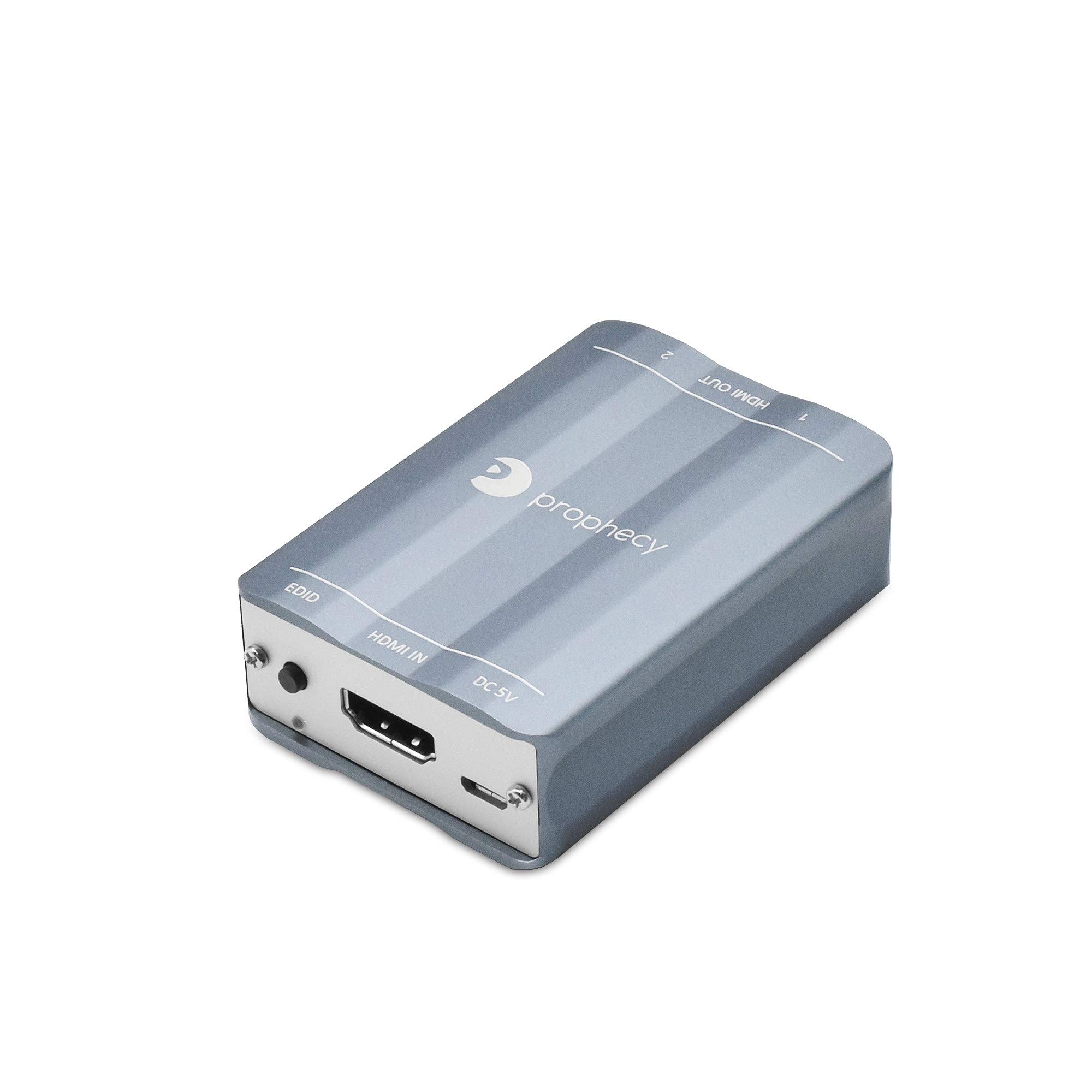 gofanco Prophecy 4K 1x2 HDMI 2.0 Splitter – 4K @60Hz YUV 4:4:4, HDR, 3D, HDCP 2.2/1.4, EDID, 18Gbps, ESD Protection, 2 Way Port, 1 in 2 Out, TAA Compliant (PRO-HD20split2P)