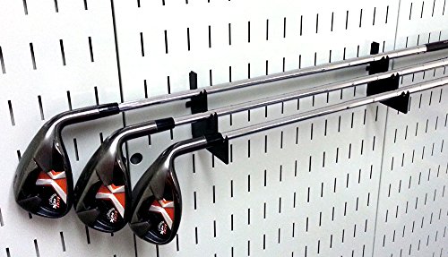 Wall Control Pegboard Slotted Metal Pegboard Rod Bracket Pair Accessory Pack for Wall Control Pegboard and Slotted Tool Board β Black