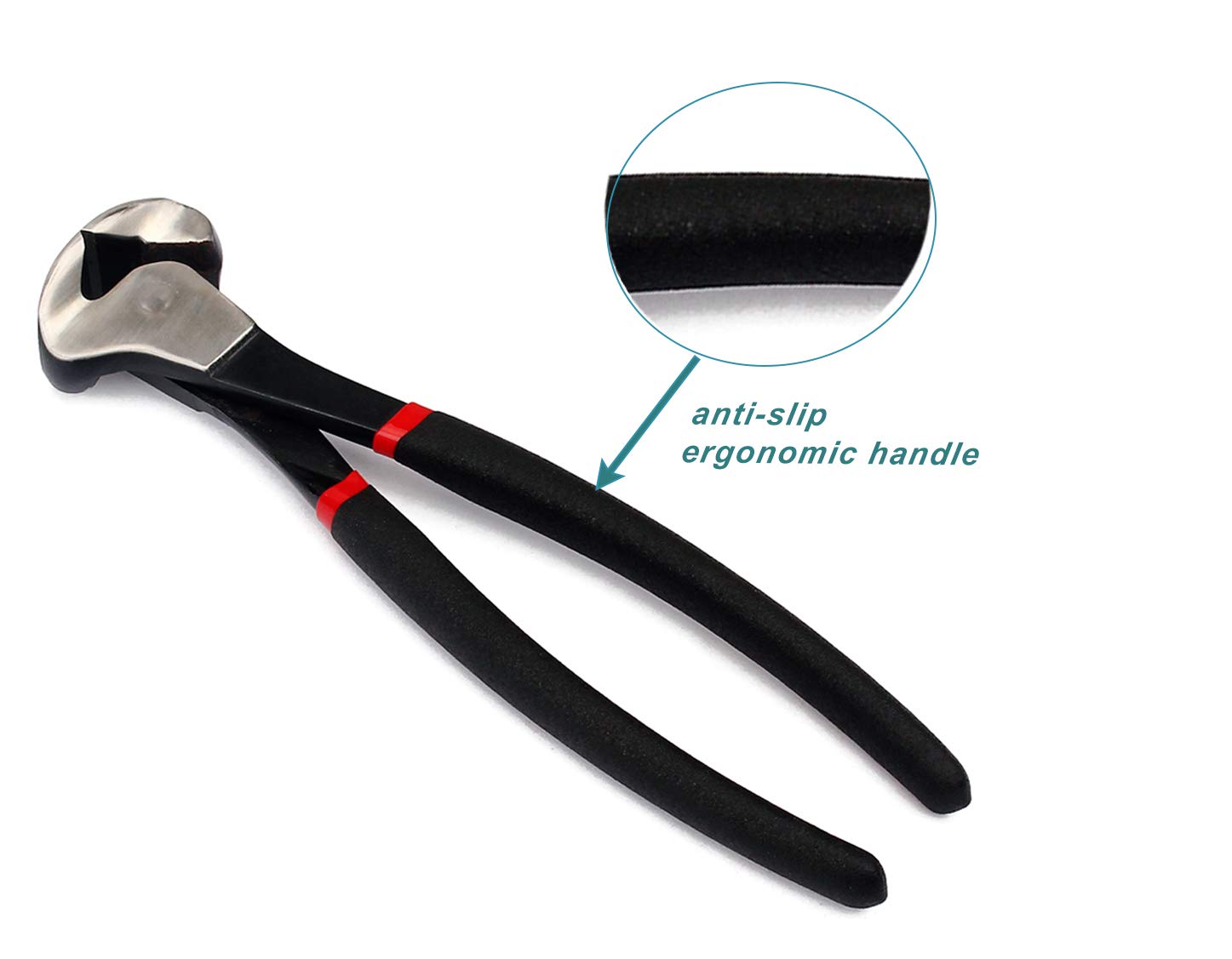 Guitar Fretwire and Bridge Pins Puller, 8-Inch End Cutting Plier for Fret Wire Work, Specially Hardened Stainless Steel Jaws, Cuts Wire and String Neatly, Luthier Repair Tool, Black