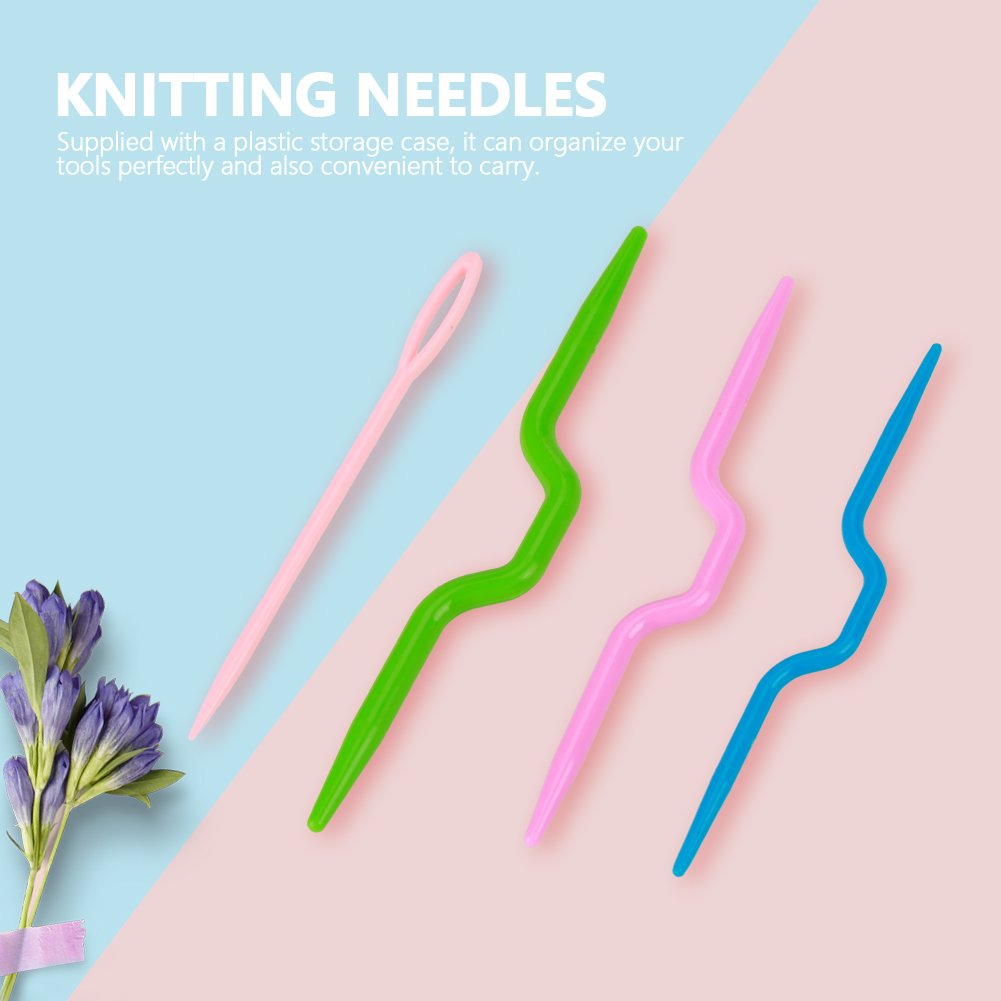 HEEPDD 56Pcs Crochet Knitting Needles Kits Sewing Knitting Tools Crochet Hook Metal Tweezers Scissor Thimble Kit for DIY Sewing Hand Making