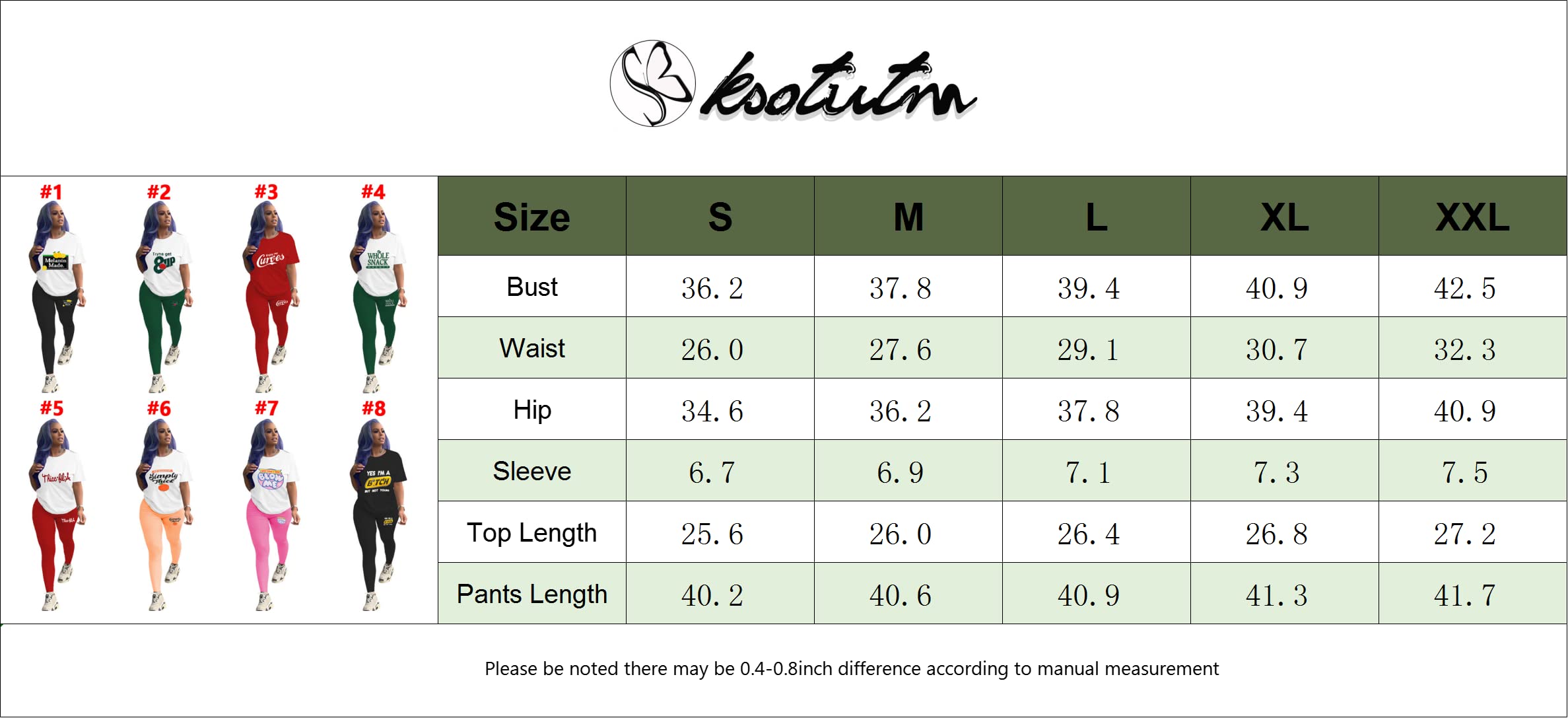 ksotutm Womens Two Piece Outfits Casual Printed Short Sleeve Top and Pant Suits Tracksuit Set