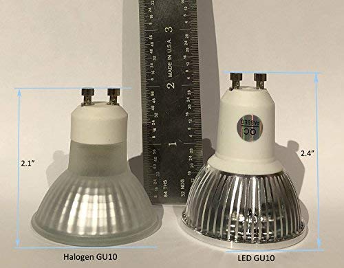 GOOLSUN 5-watt GU10 LED COB Flood Bulb, 2700K Warm White, Dimmable, 90° Beam Spread, 50-watt Equivalent, 500 lumens, CRI 80+, AC 120V, 2.4" Length, 6-Pack