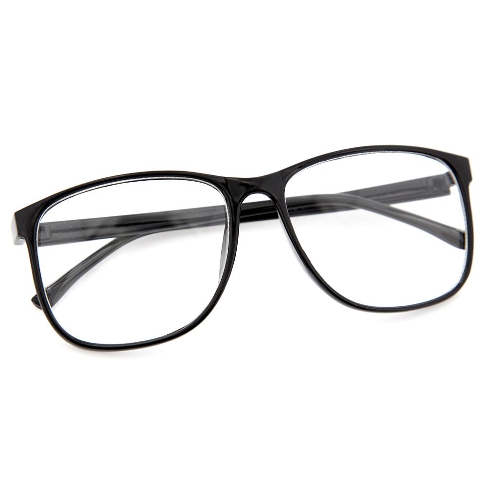 grinderPUNCH Large Nerdy Thin Plastic Frame Clear Lens Eye Glasses Frame 2 Pack
