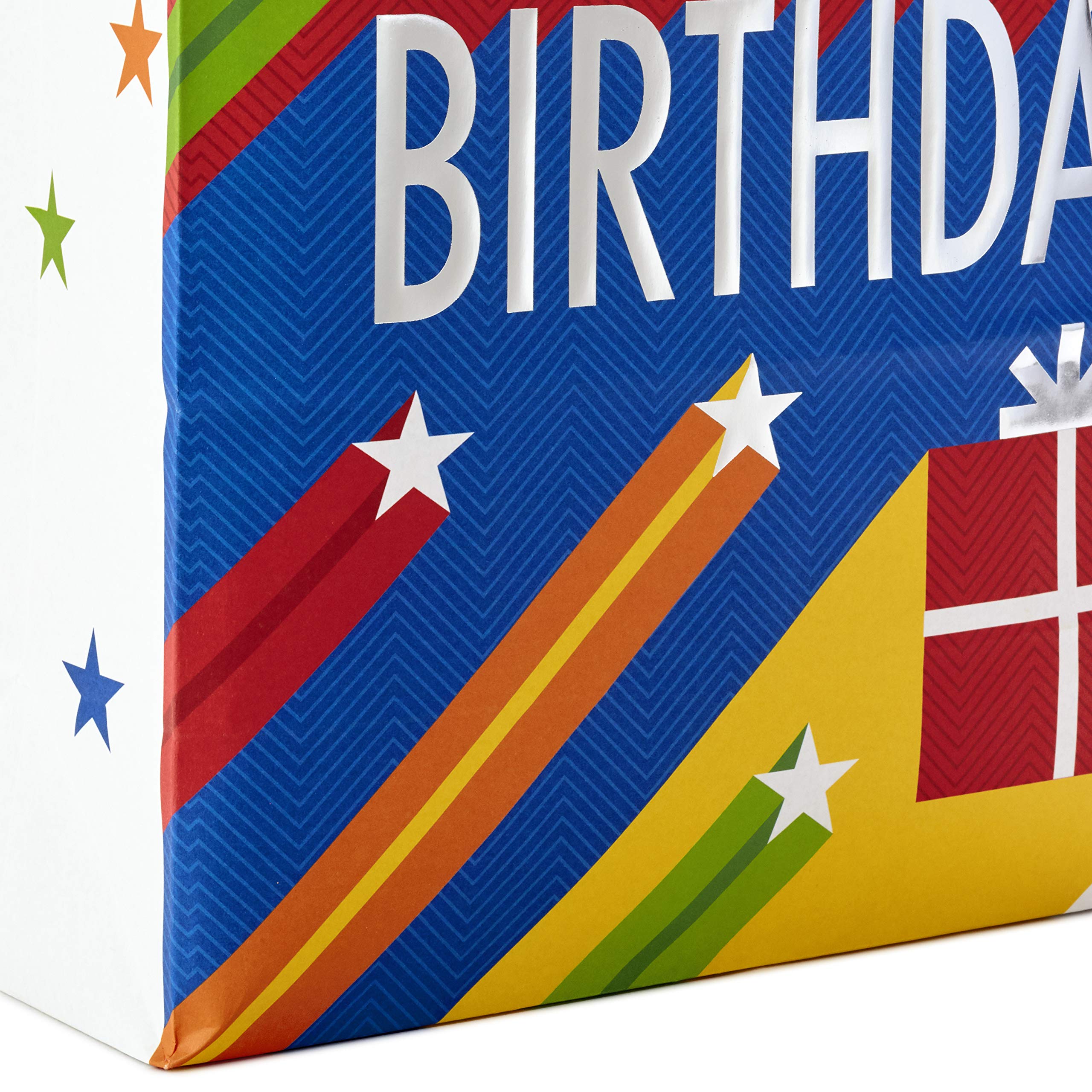 Hallmark 5EGB6095 Stiff Handle Bundle, Birthday (4 Large, 4 Medium) Gift Bag, Assorted,