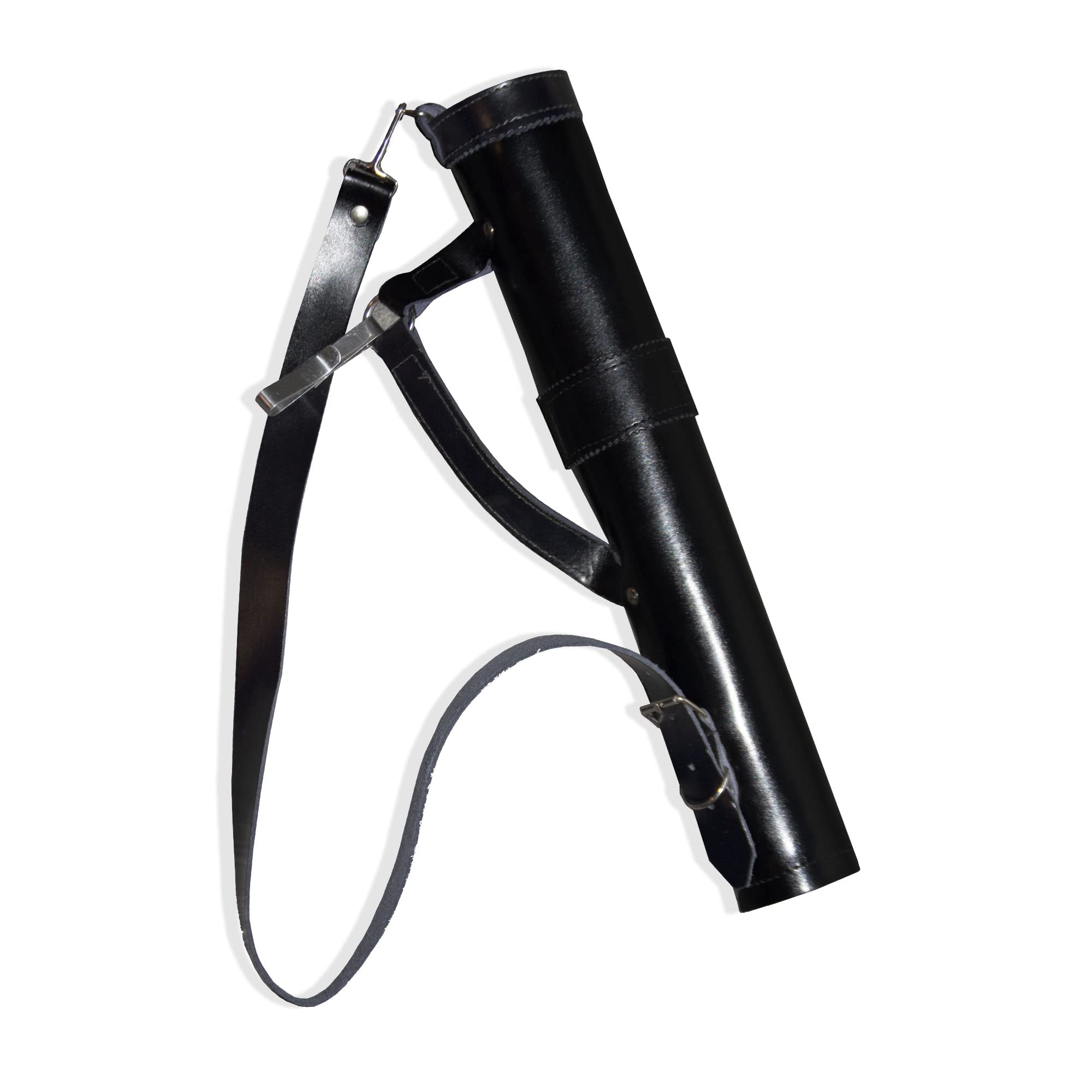 KT Arrow Quiver Adjustable Quiver for Arrows Genuine Cowhide Leather Quiver Archery Quiver for Hunting & Target Practicing (Black)