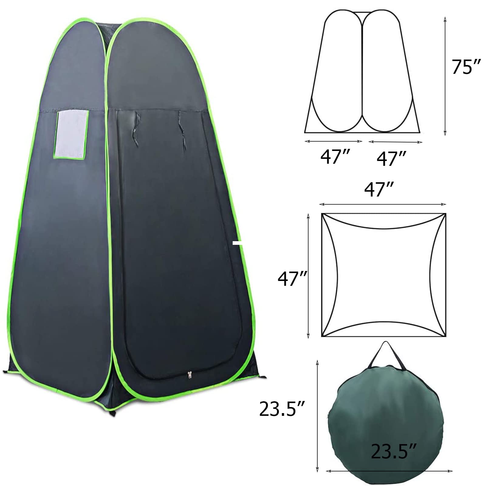 Giantex Portable Pop up Camping Fishing Bathing Shower Toilet Changing Tent Room