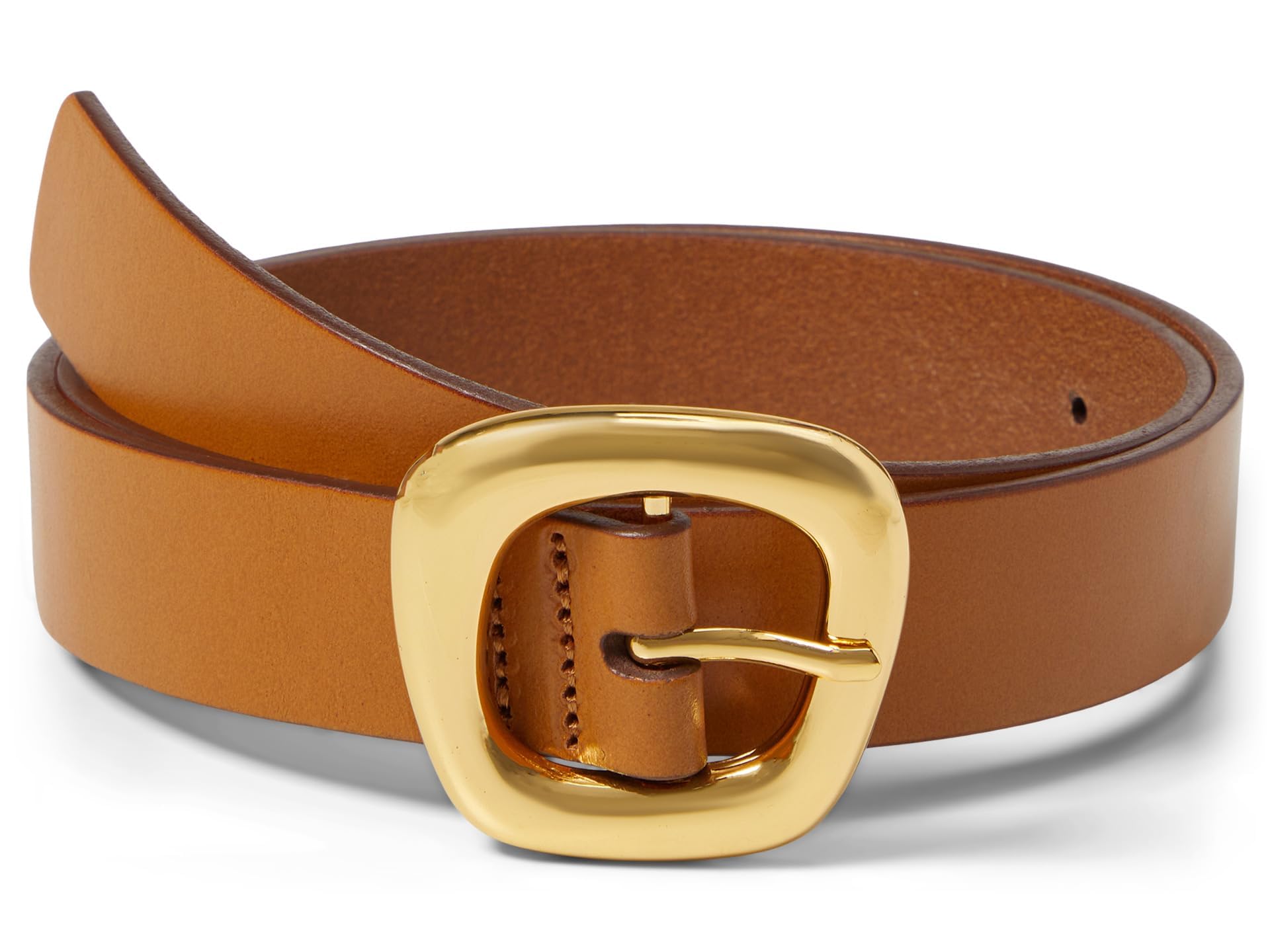 Madewell Women's Large Puffy Buckle Belt, Desert Camel, S