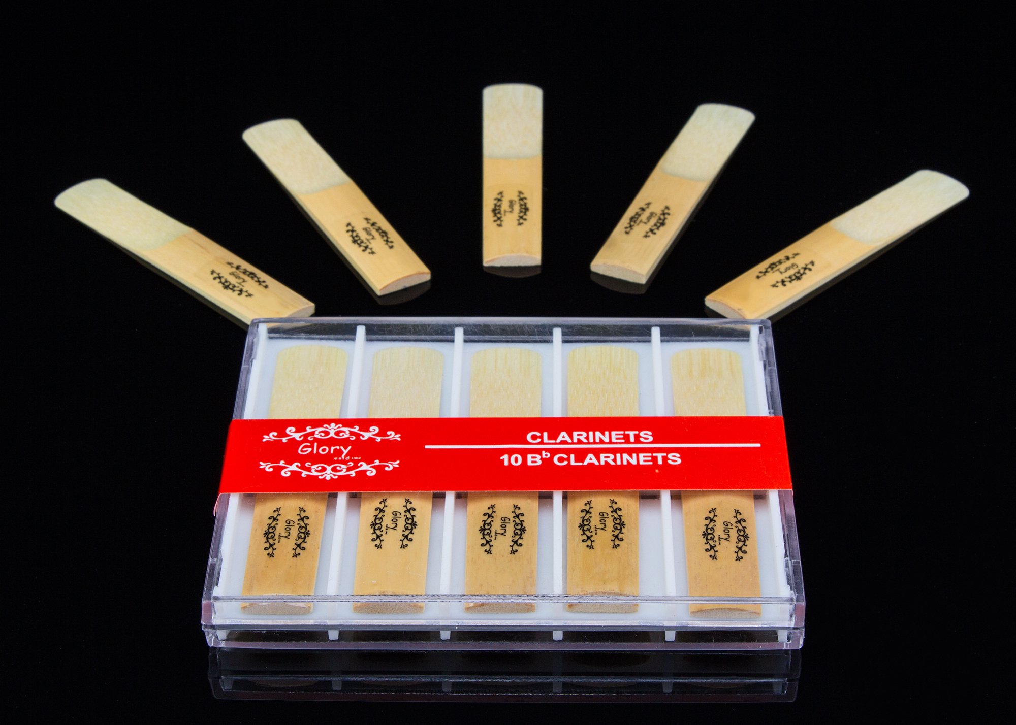 Glory Reeds Clarinet Reed Size# 2.5, Box of 10~size 1.5, 2, 2.5, 3 ~Click for yours'choice