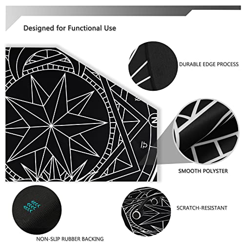 Homcomoda Gaming Chair Mat for Hardwood Floor Anti-Slip Round 47 Inch Floor Protector Low-Pile Computer Chair Mat for Office Gaming Room Home Decor