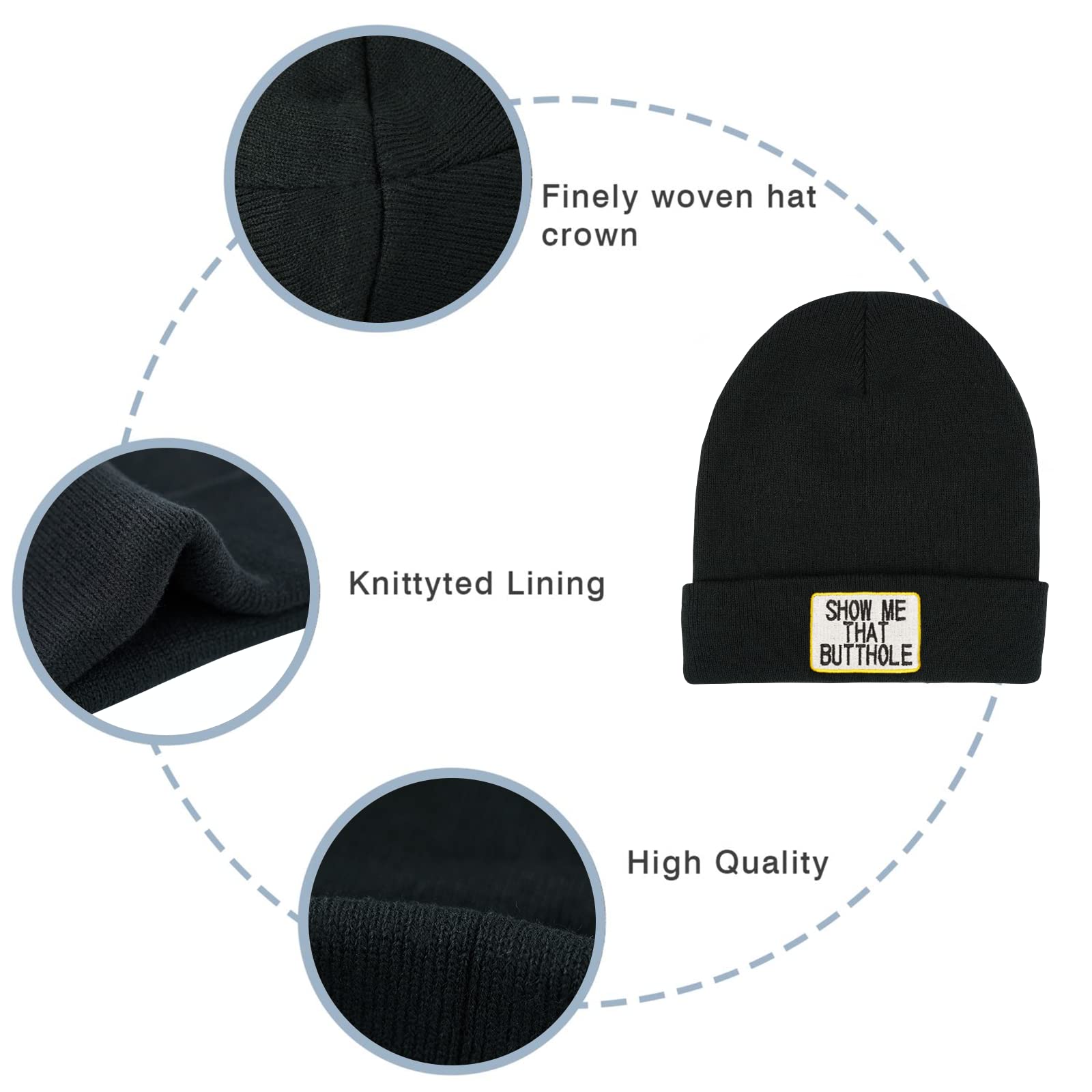 Kumsiuk Show Me That Butthole Hat Baseball Cap Gag Gifts for Men and Women