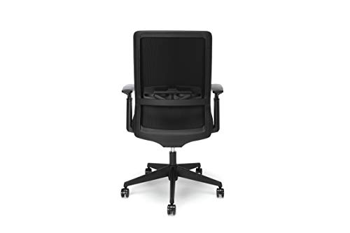 HON Basyx Biometryx Commercial-Grade Fabric Upholstered Task Chair, Black
