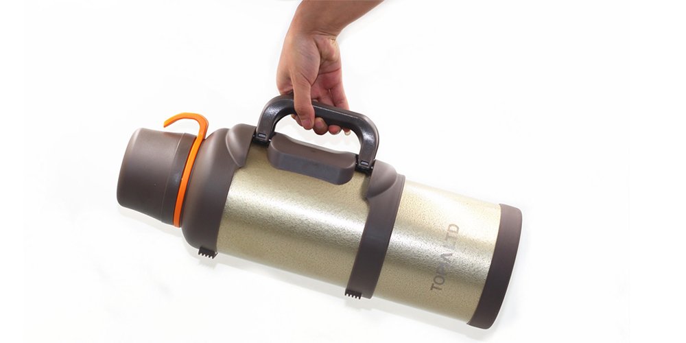 Gigantic 128oz Steel Thermos, 1 gallon, Hot & Cold, Vacuum Instulated,by TOPIA LTD
