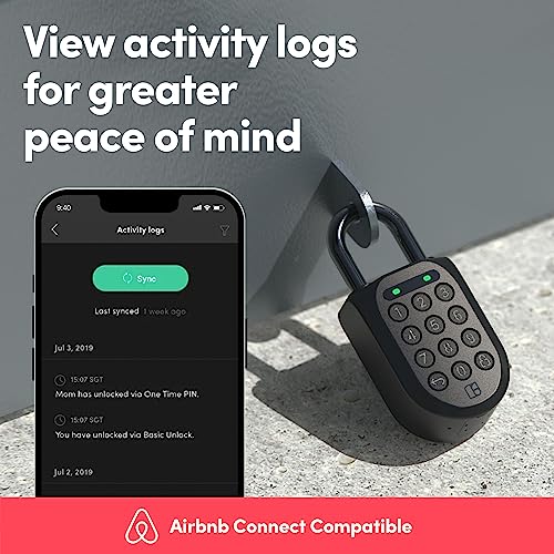 igloohome New Smart Padlock 2 (SP2), The Toughest Smart Padlock β Generate Access from Anywhere with The Mobile app (iOS/Android) β No WiFi Needed, Waterproof & Rechargeable
