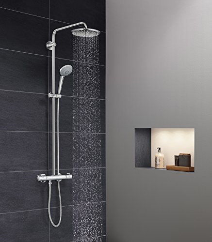 Grohe 26419000 Euphoria Shower System with Thermostat for Wall Mount, Starlight Chrome