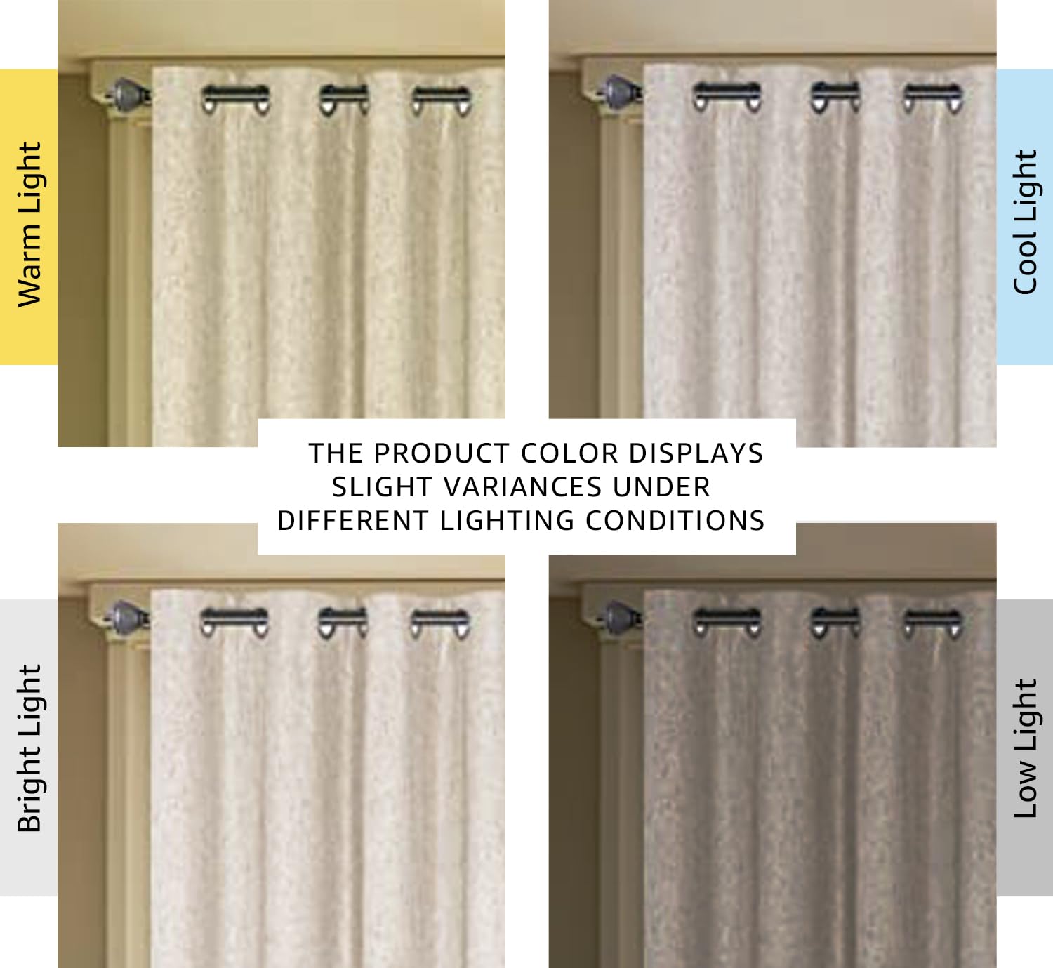 H.VERSAILTEX Linen Blackout Curtains Durable Thick Textured Linen Look 100% Blackout Patio Door Curtain Anti Rust Grommet Extra Wide Sliding Door Curtain Panel, W100 x L108 inch - Natural