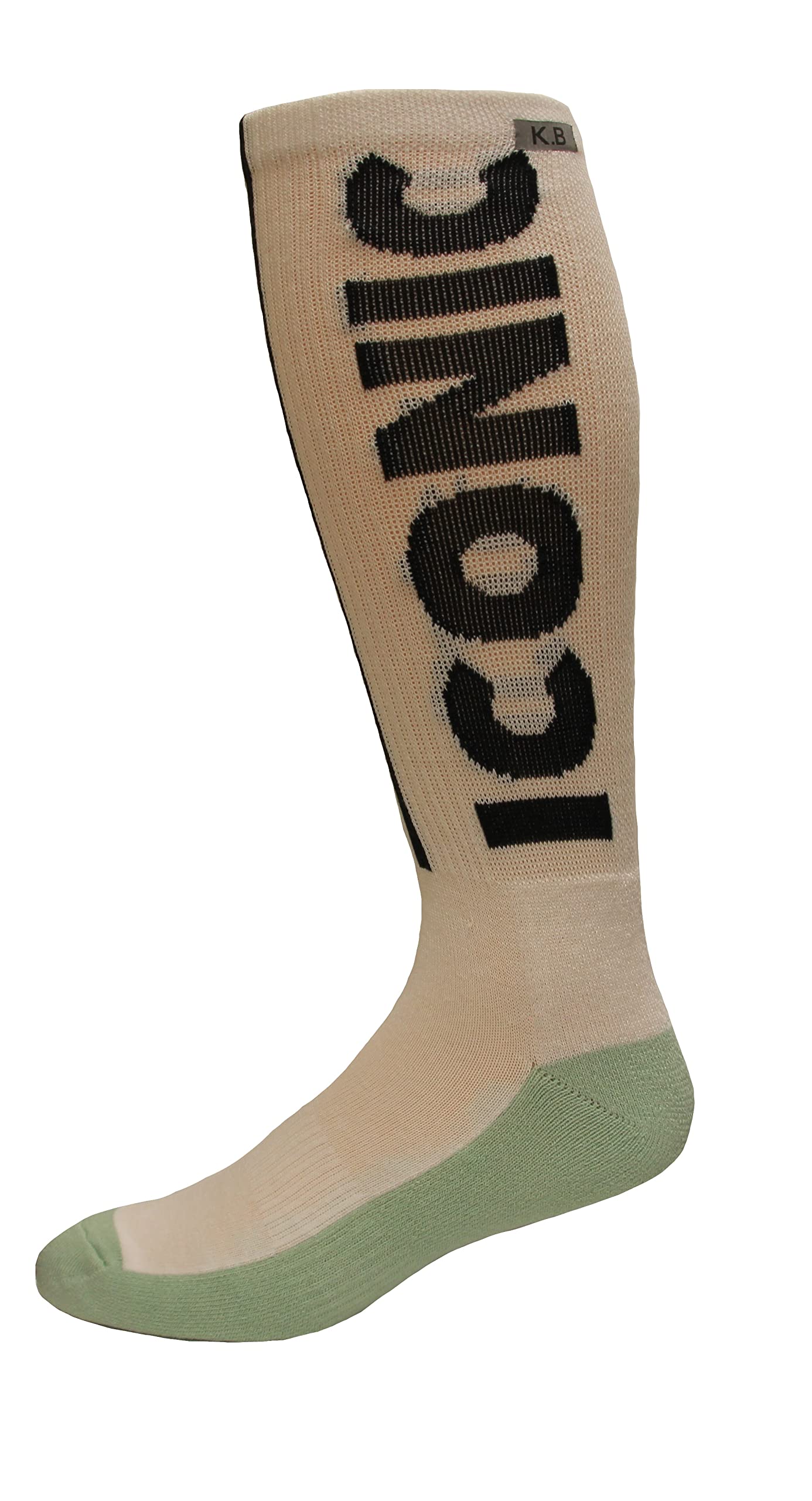 K. Bell Men's Iconi Sport Active Crew Socks 1 Pair, White, Men's 10-13 Shoe