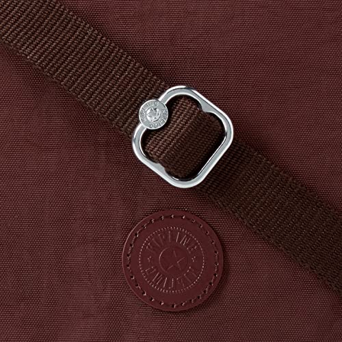 Kipling Womens Women's New Eldorado Minibag, Lightweight Bag, Nylon Travel Crossbody Bag, Mahogany, 6 L x 7.75 H 0.75 D US