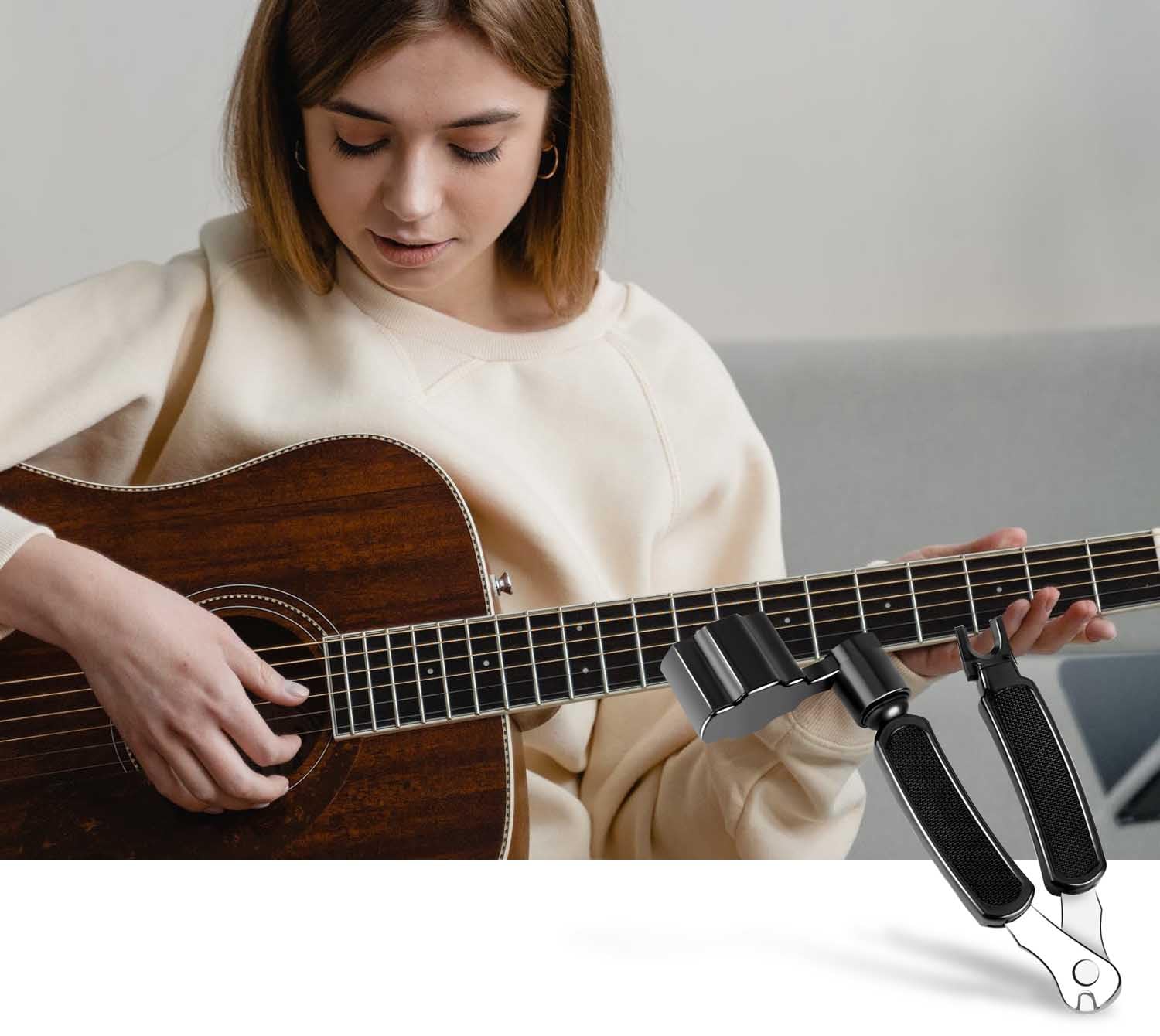 Guitar String Winder Cutter Pin Puller - 3 In 1 Multifunctional Guitar Maintenance Tool/String Peg Winder + String Cutter + Pin Puller Instrument Accessories (Style-A)