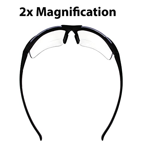 Global Vision Two Pairs of Apex 2.0 Bifocal Safety Glasses, One Pair with Clear Lenses and One with Smoked