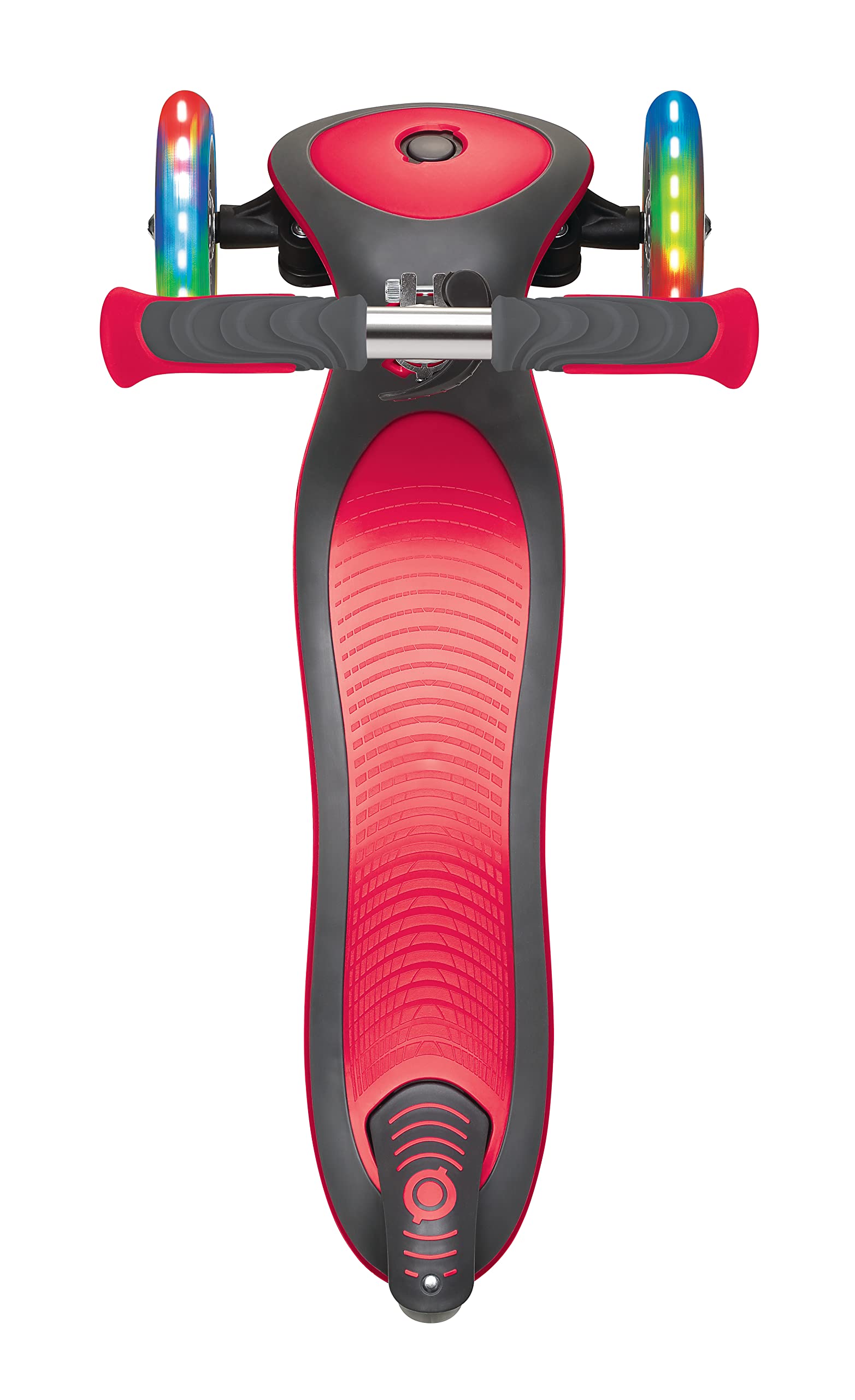 Globber Elite Deluxe with Lights 444-406 Lime Green Kick Scooter, Adjustable Height, LED Light-Up Wheels