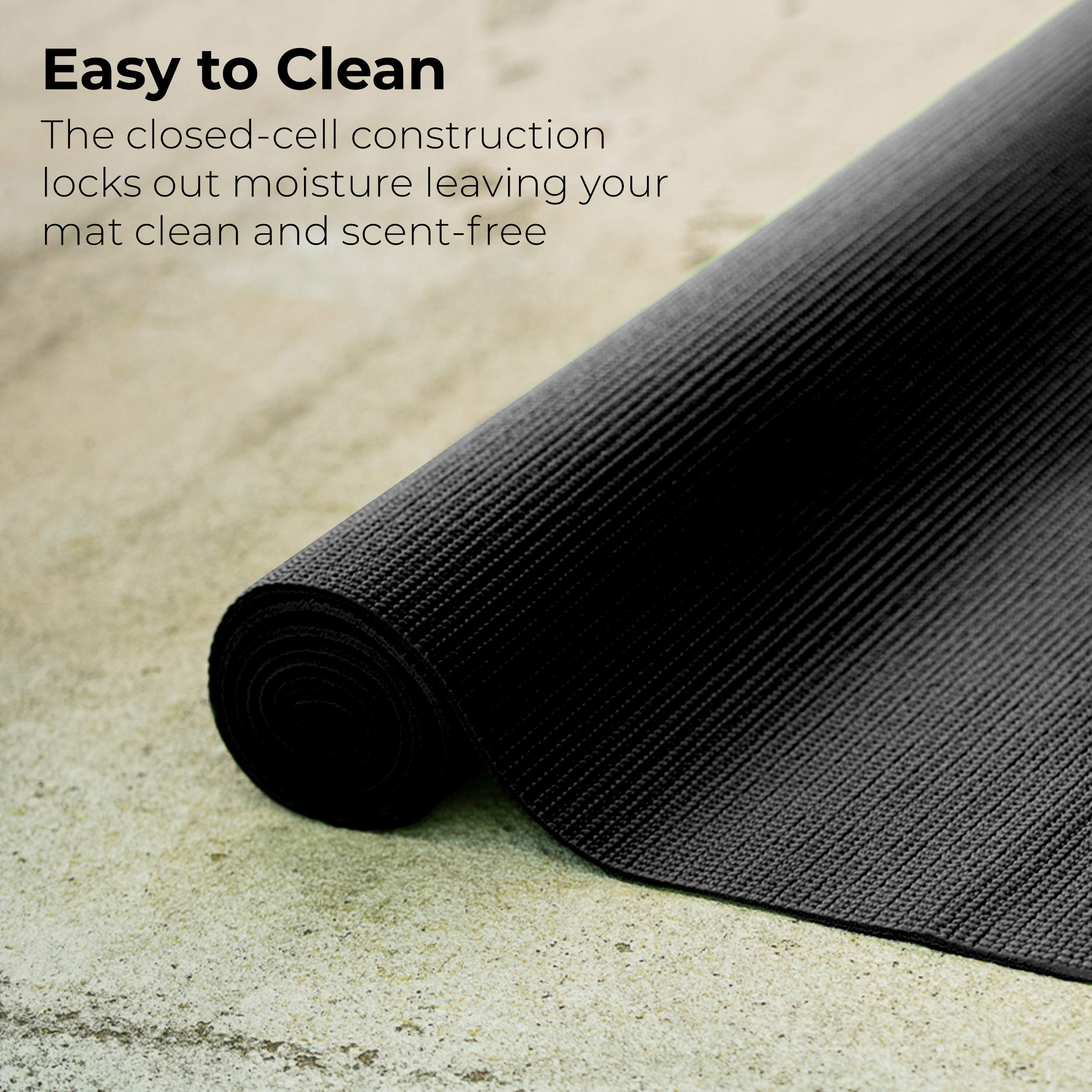 Hello Fit 6-Pack Yoga Mat With Carrying Bags, 68" x 24" Non Slip Exercise Mat, 4mm Thick Gym Mat, Bulk Non Toxic Yoga Mats for Schools and Studios, Black