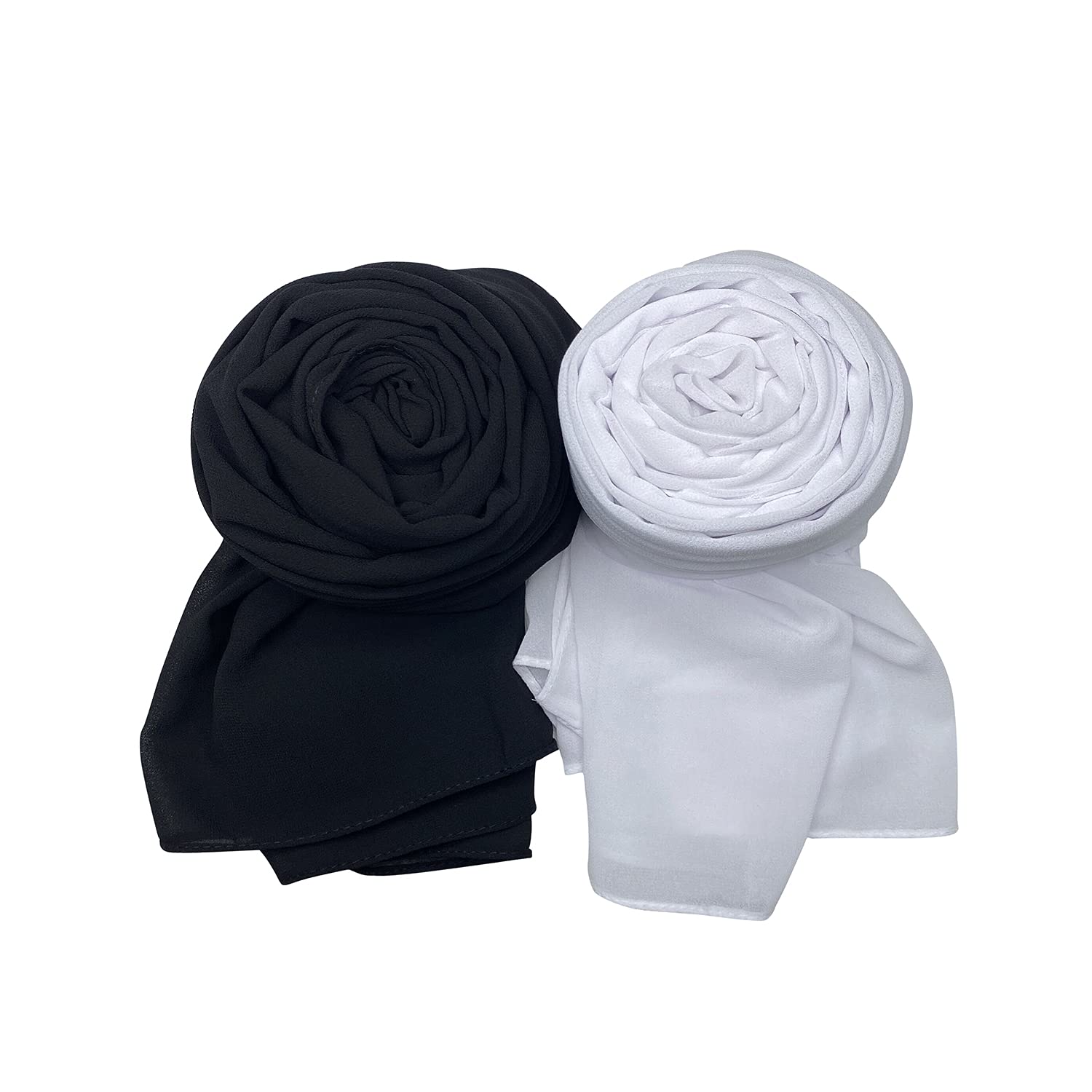 MANSHU 4 PCS Women Soft Chiffon Scarves Shawl Long Scarf Wrap Scarves.