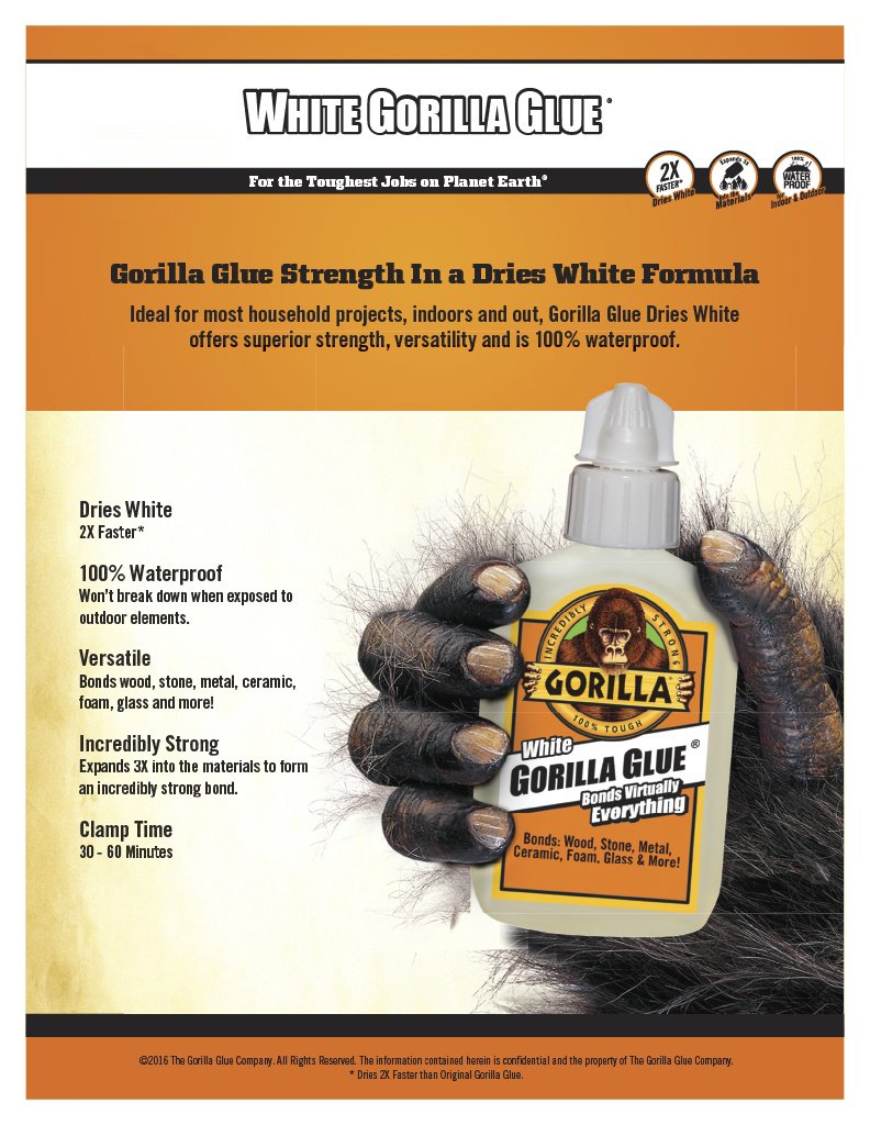 Gorilla White Glue Pen, Waterproof, .75 ounce Precision Tip Bottle, White, (Pack of 6)