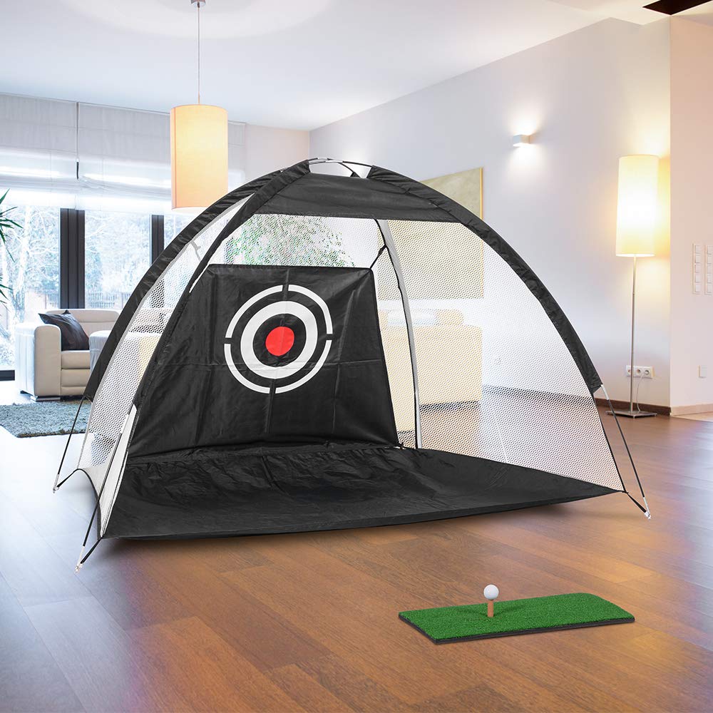Golf Practice Net Golf Hitting Nets, Golf Training Net with Target Bundles for Backyard Swing Hitting Chipping, Grass Mat, Golf Tees, 6 Golf Balls and Carry Case Indoor Outdoor Use, 6.5X4.6X3.3ft