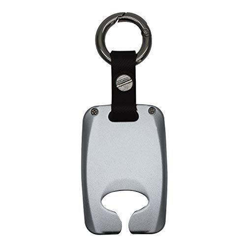 HHYE0129 - Silver Aluminium Alloy Remote Car Key Fob Case 2/3/4/5/6 Button Protector Cover Shell Holder Keychain for Chevrolet/GMC Vehicles