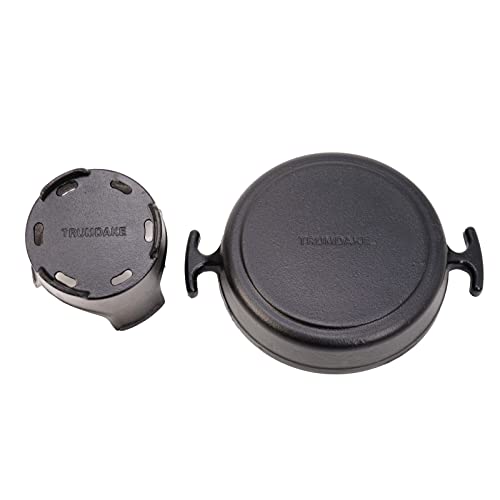 TRUMDAKE Cast Iron Japanese mini hibachi grill individual Tabletop Portable Grill camping cooking Yakiniku grill skillets BBQ Alcohol Stove Roasting grill (7" Diameter)