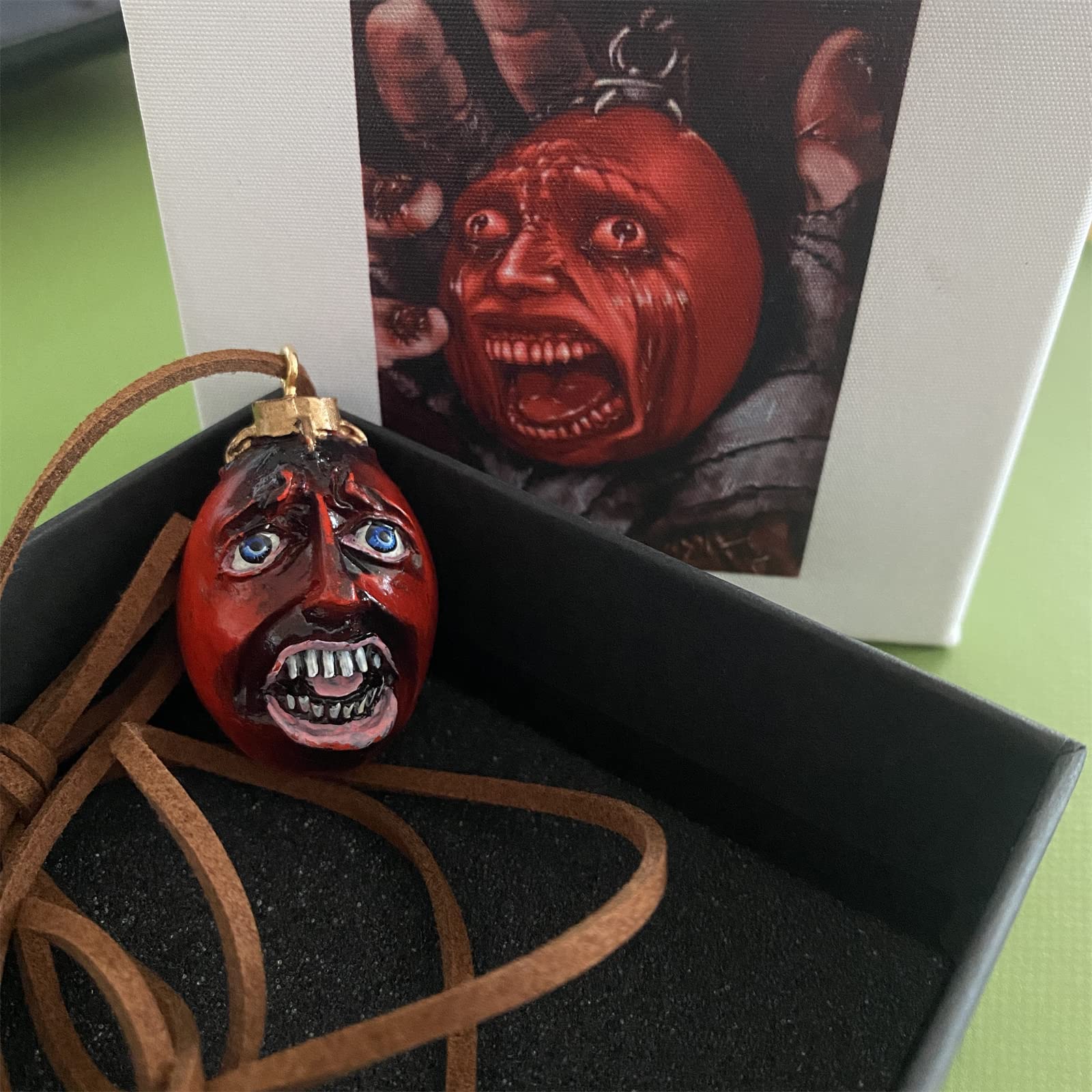 ham 1997 Griffith Berserk Crimson Behelit Necklace Guts Beheritto The Egg Of The King Pendant Free With Chain Copper, Red