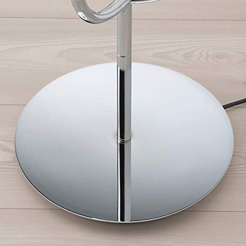 Ikea Simrishamn Floor lamp with LED Bulb Chrome Plated Opal Glass 804.377.76