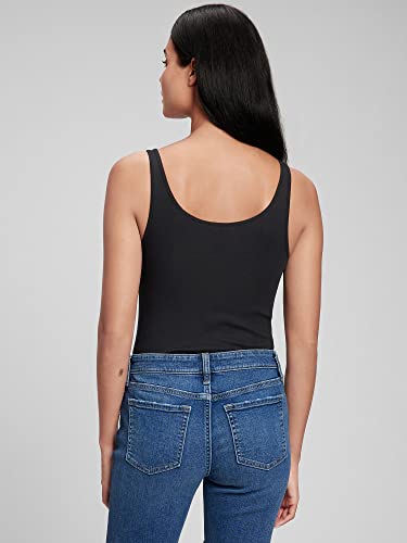 GAP Women's 2-Pack Favorite Tank Top, True Black, Medium