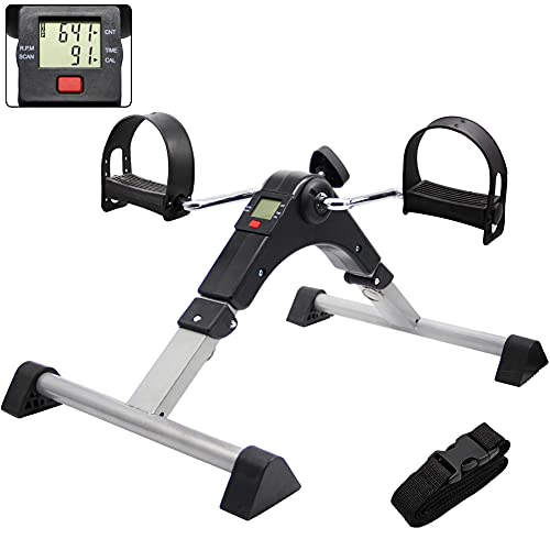 Hausse Portable Exercise Pedal Bike, White | Folding Portable Pedal Exerciser