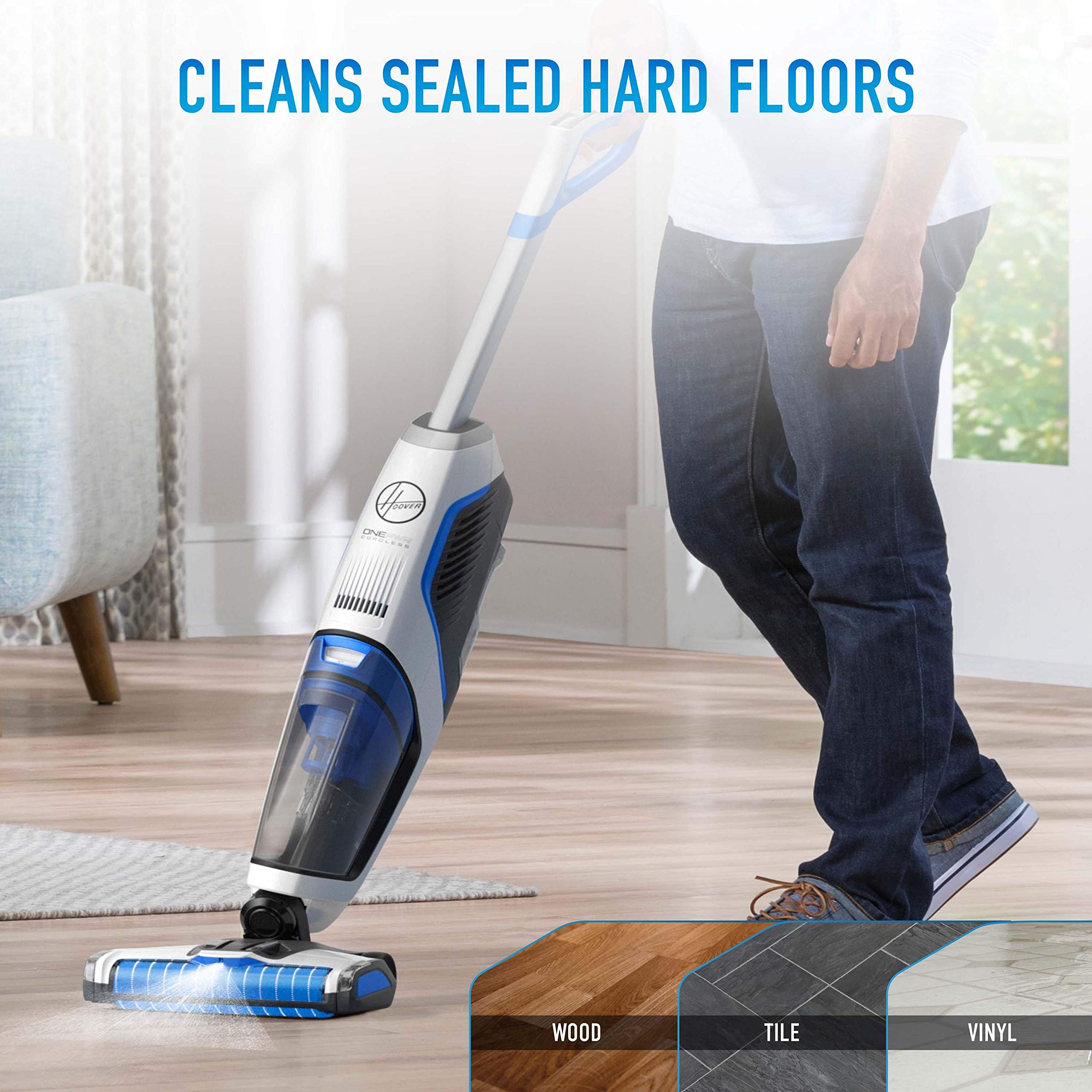 Hoover ONEPWR Cordless FloorMate Jet Hard Floor Cleaner, Wet Vacuum, BH55210A, White