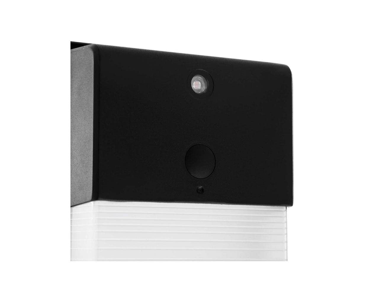 Home Zone Security LED Wall Pack Light - Outdoor Hardwired Dusk to Dawn Ultra Bright 3000K Warm LED Wall Light, Black (ES00756V)
