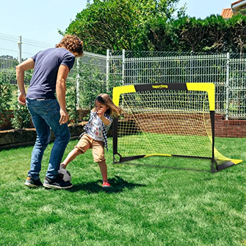 Happy Jump Soccer Goal Pop Up Foldable Soccer Net for Backyard 4'x3', 1 Pack